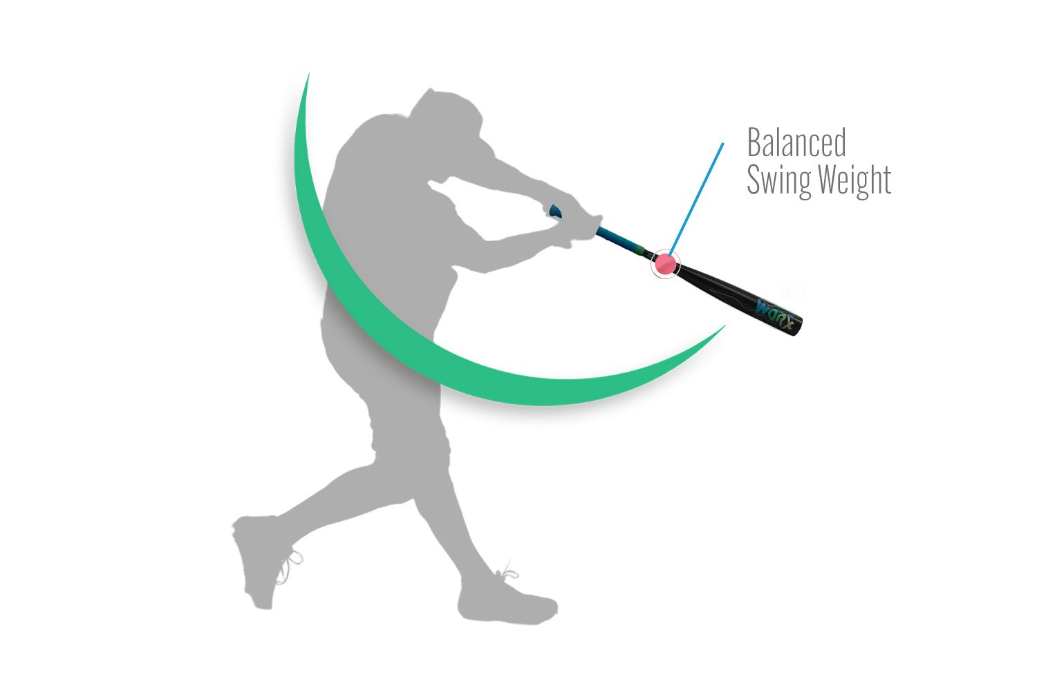 2026 THE WORX – Power BBCOR Baseball Bat (-3) | 44 Pro